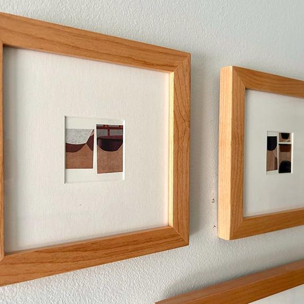 Natural ALDER or POPLAR Picture Frame in 1x1 Flat Style Choose Size ...