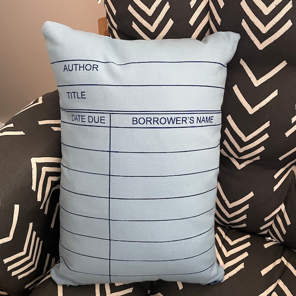Library Card Pillows // Librarian Gift // Reading // Book Lover ...