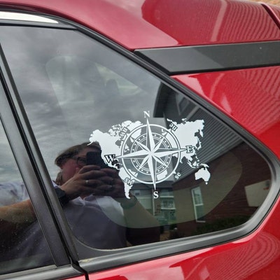 Compass and Mount Sticker, Camper Van Sticker, Car Caravan Vinyl Decal ...