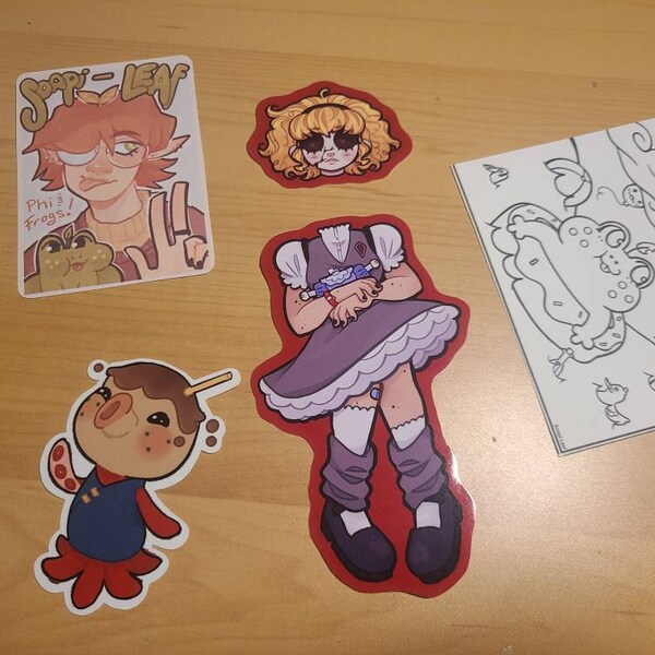 Split Doll Glossy Vinyl Sticker Set - Etsy