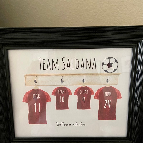 Father’s Day Gift, Football Print, Dads Dream Team, Gifts for Dad ...
