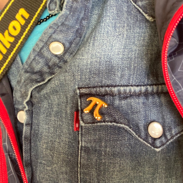 Gold Pi Lapel Pin- CC295G- Math Pins for Mathematicians, Math Teachers ...