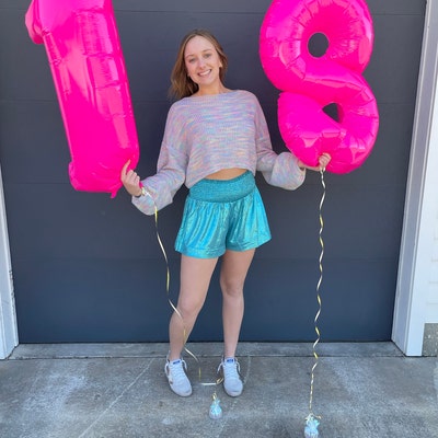 Neon Pink NUMBER Balloon Neon Pink Giant Number Balloon - Etsy
