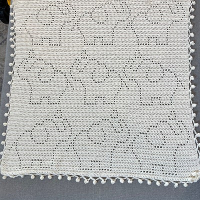 Crochet Baby Blanket Pattern Filet Crochet Baby Blanket - Etsy