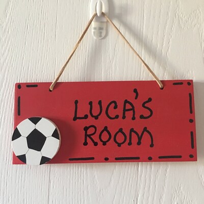 SPORT Room Sign Hand Personalized. Soccer Ball Cutout. - Etsy