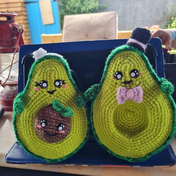 Avocado Family, Amigurumi Crochet Pattern, Digital Download - Etsy