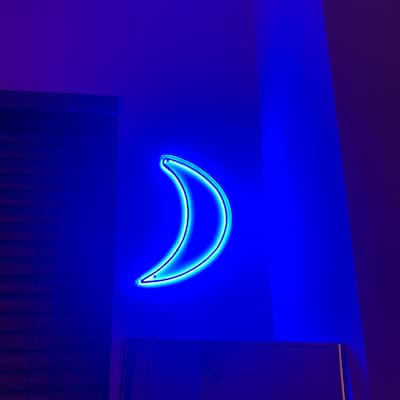 Neon Sign Bedroom moon, Neon Signs, Neon Sign Moon, Neon Wall Sign - Etsy