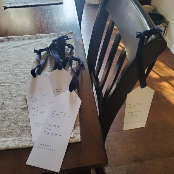 Editable Seating Tag Template, Reserved Seating Tag, Printable Chair ...