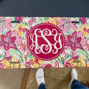 Preppy Personalized License Plate, Custom Car Tag for Women, Name Car ...