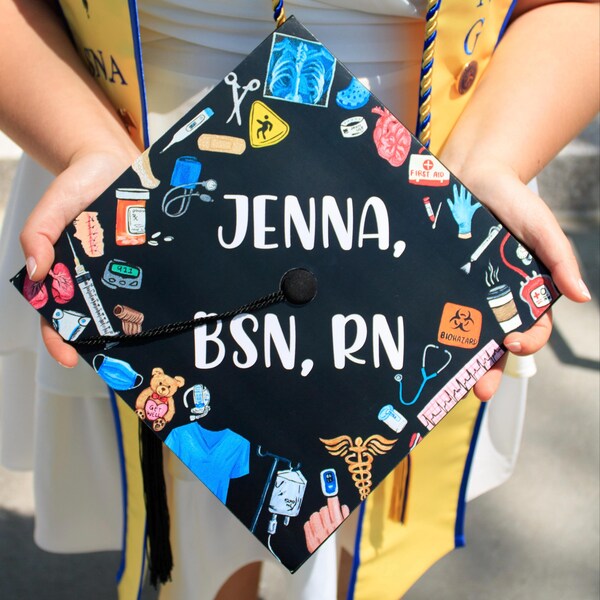 Floral Spanish Printed Graduation Cap Topper - Etsy