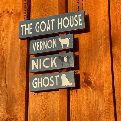 Goat Name Signs Custom Livestock Animal Names Personalized Coop and ...