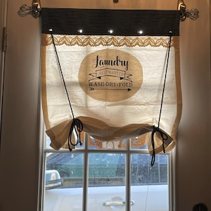 Black Ruffle Kitchen Modern Farmhouse Valance Natural Burlap - Etsy