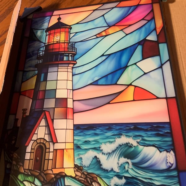 Stained Glass Wall Painting Tree of Life,stain Glass Printing ,stepmom ...