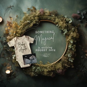 Gothic Digital Pregnancy Announcement, Witchy Baby Announcement ...