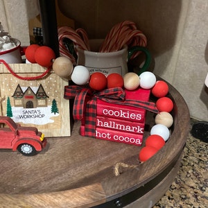 Please Flush Toilet Farmhouse Bathroom Wooden Mini Book Stack | Etsy