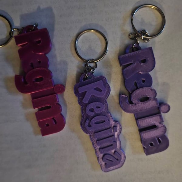 Unique 3D Keychain With Personalized Name | Customized Keyring for Bags ...