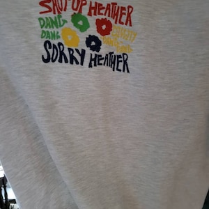 Heathers the Musical Embroidered Sweatshirt the Clique Clothing - Etsy
