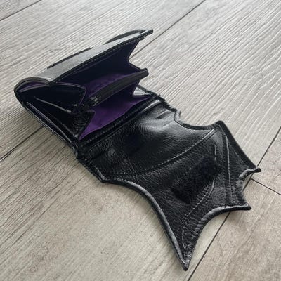 Black Faux Leather Bat Wing Bag, Gothic Shoulder Bat Wing Bag ...