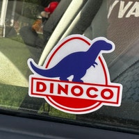 Dinoco Gas Company Sticker/ Carsland Radiator Springs Lightning Mcqueen ...