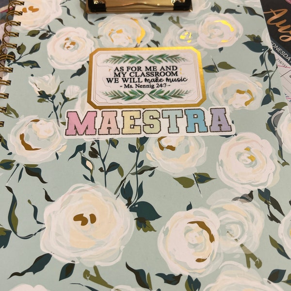 Custom Sticker for Music Teacher, Glossy Sticker, Music Sticker, Gift ...