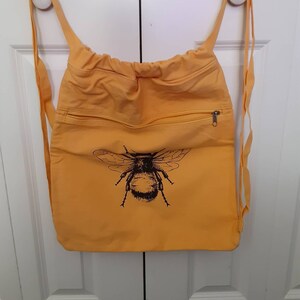Bee Backpack Canvas Laptop Bag Cinch Sack Gift for Bee Lover - Etsy