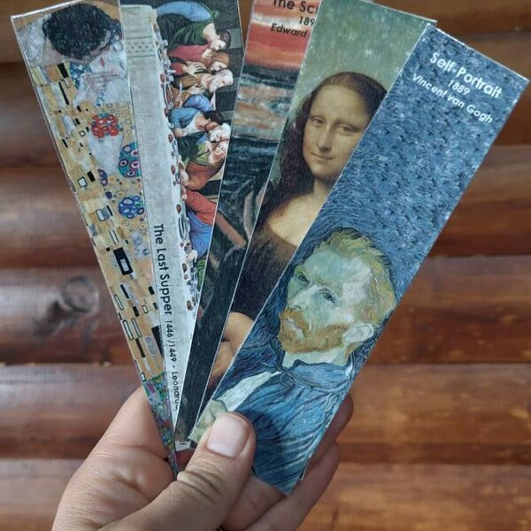 Famous Paintings Bookmarks, Van Gogh, Leonardo Da Vinci, Botticelli ...