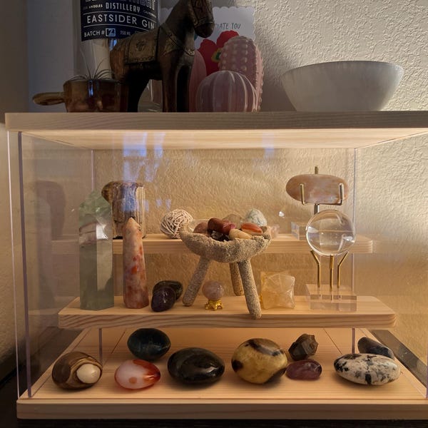 Acrylic Crystal Display Case: Mineral Storage & Organization - Etsy
