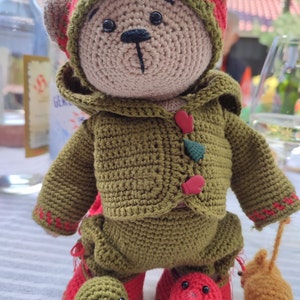 Pattern Crochet Clothes for Teddy Bear. - Etsy