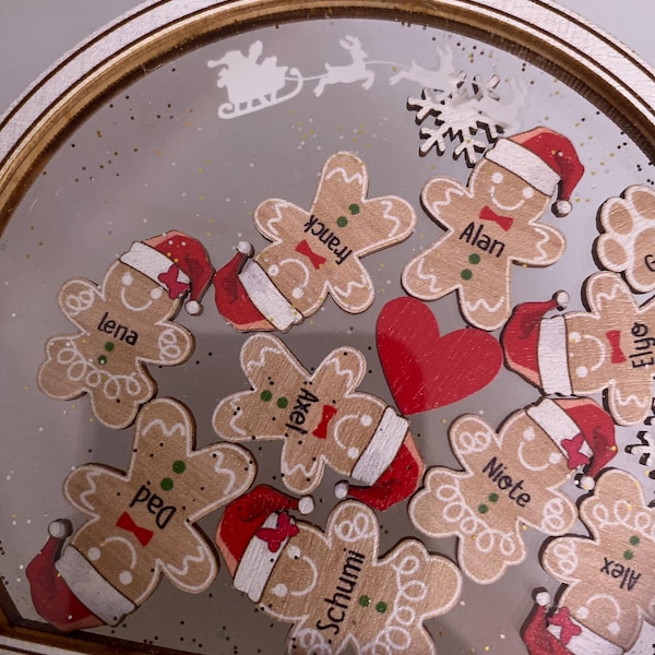 Personalized Gingerbread With Hat Family Christmas Ornament, Custom ...