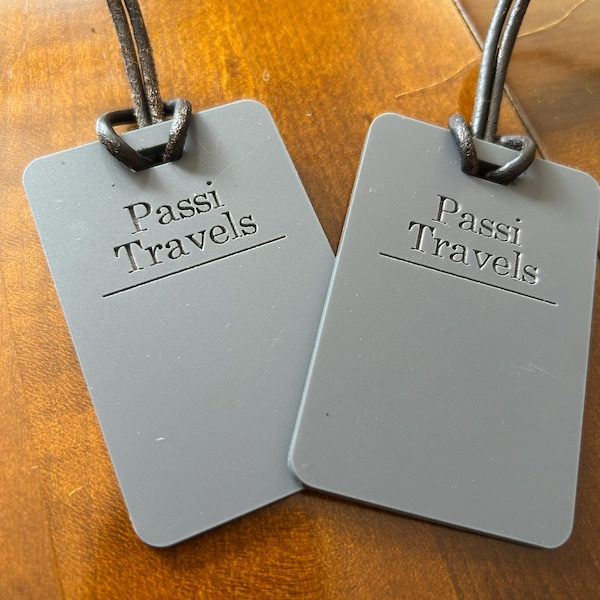Luggage Tags Personalised Laser Engraved Travel Accessory Gift Tags ...