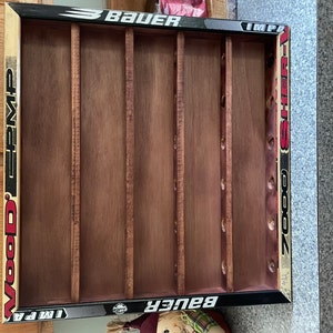 Hockey Puck Display W/display Area hockey Room Decor Hockey - Etsy