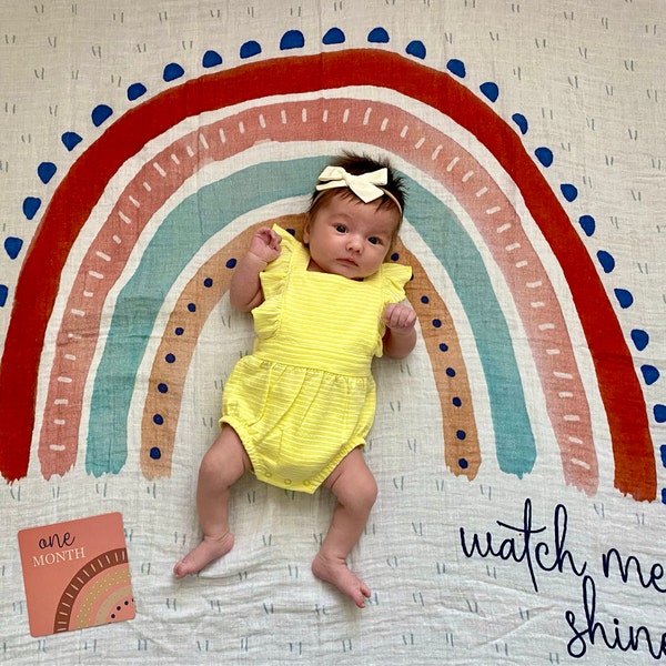 Monthly Milestone Card Set, Baby Keepsake Memory Cards, Baby Shower ...