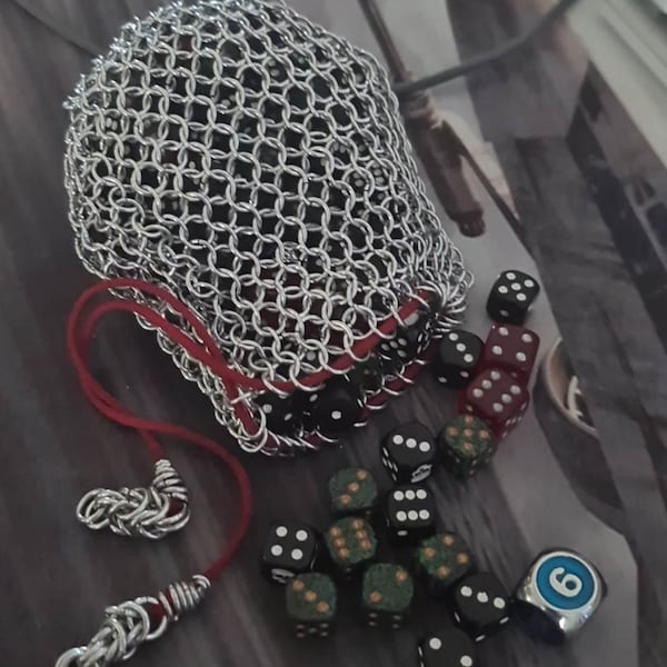 Chainmail Dice Bag Tutorial - Beginner Metal Drawstring Pouch Craft ...