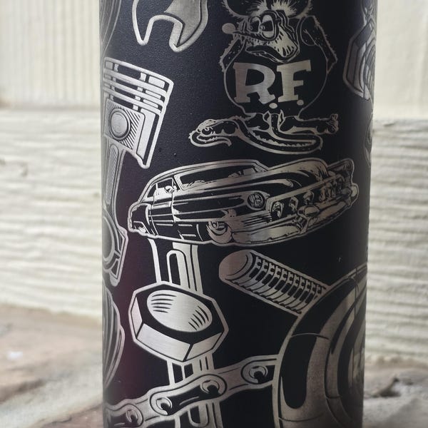 Hot Rod, Street Rod, Rat Rod Themed Seamless Wrap Digital File. Digital ...