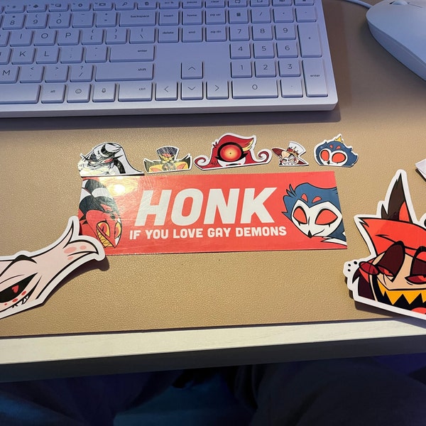 Alastor Car Window Peeker Sticker Hazbin Hotel Peeper Window Decal ...