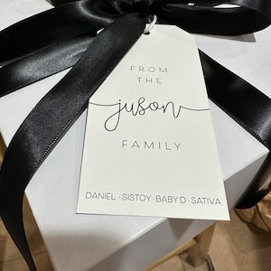 Personalized Gift Tags for Families Family Gift Tag Birthday Tag Custom ...