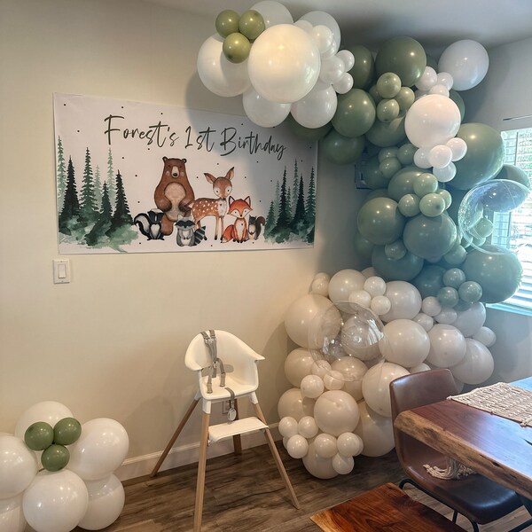 Woodland Birthday Banner, Woodland Birthday Decorations, Woodland ...