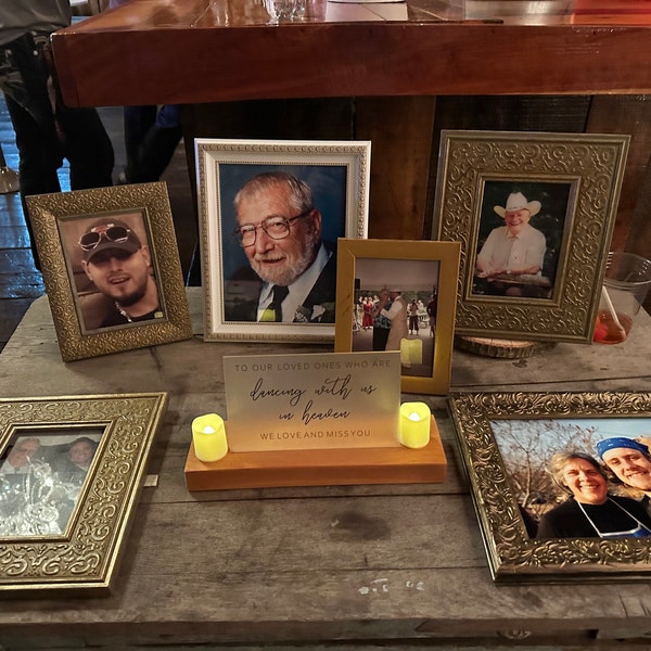 Wedding Memorial Sign - Dancing With Us in Heaven - Memorial Keepsake ...
