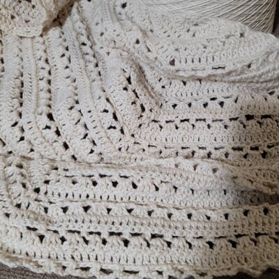 Crochet Pattern Stitch Chart Lacy Summer Shawl Easy Scallop Wrap Beginner Friendly Crochet Wrap ...