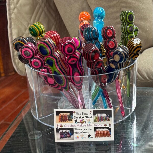 Crochet Hook 2mm to 6.50 Mm 10 Handmade Too Shay Crochet Hook Handle ...