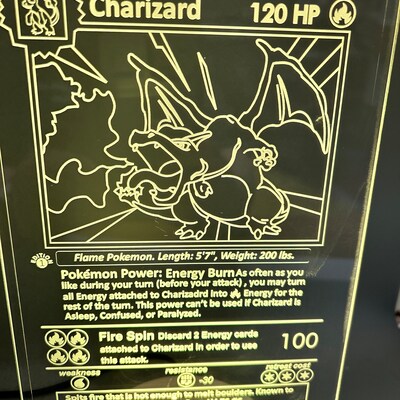 Charizard Pokemon Card Vector SVG PDF DXF Laser (Download Now) - Etsy