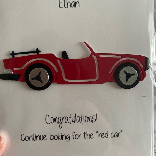Personalized Masculine Card, Car Card, Custom Birthday Card, Father’s ...