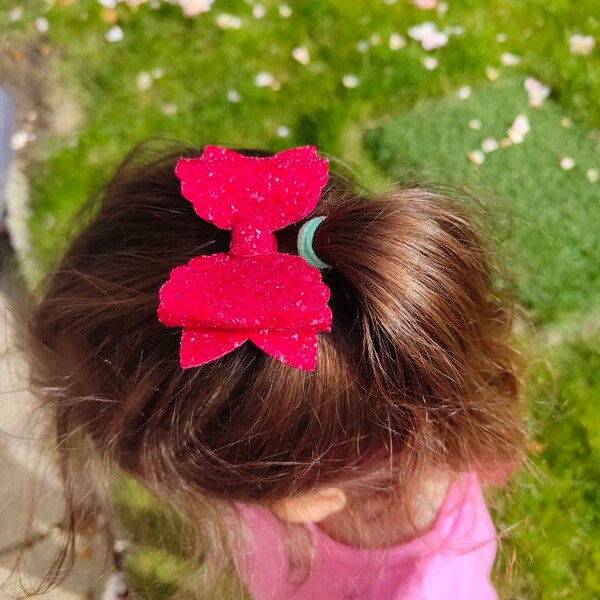 School Hair Set - Red - Hair Clips. Back to School, Gingham , Hair Set ...