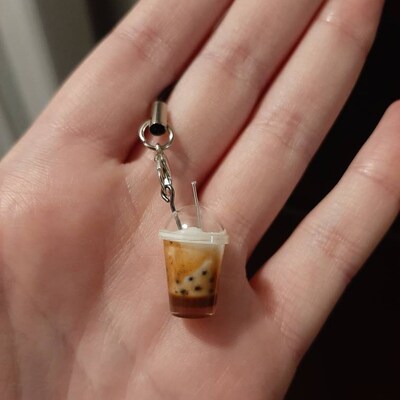 Mini Drink Boba Bubble Tea Keychain - Etsy