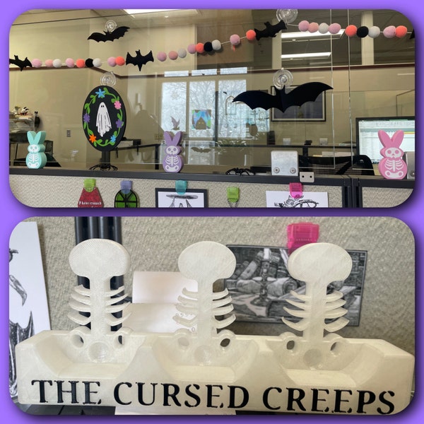 The Cursed Creeps - Pastel Easter Skeletons • Easterween Decor • 3D ...