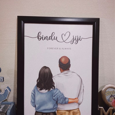 Personalised Couple Print Couples Gift Gift for Her - Etsy