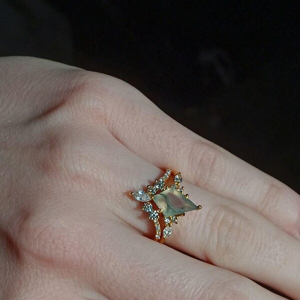 Spider Emerald Pendant Necklace, 14k Gold Filled Insect Charm,octagon ...