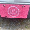 Pink Glitter (effect) Personalized License Plate and Accessories ...