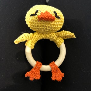 Duck Crochet Pattern Baby Rattle Amigurumi Pattern Duck Plush Crochet ...