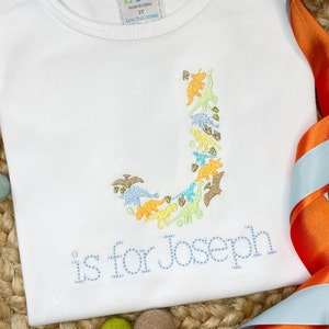 J Dinosaur Embroidery Design | Dinosaur Alphabet, Dinosaur Embroidery ...